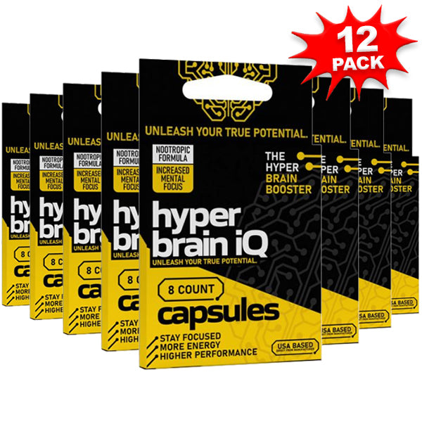 12 x 8ct Hyper Brain IQ Focus Capsules