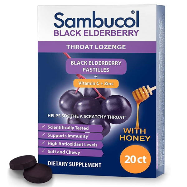 Sambucol Black Elderberry Throat Lozenges