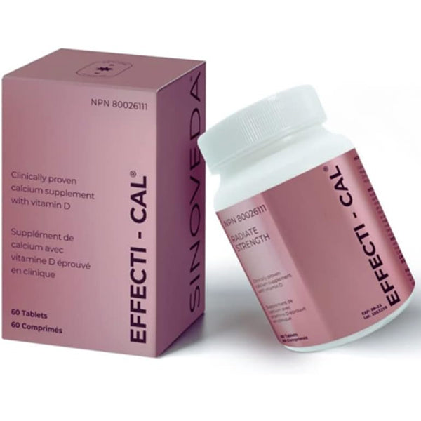 SinoVeda Effecti-Cal Calcium with Vitamin D Tablets