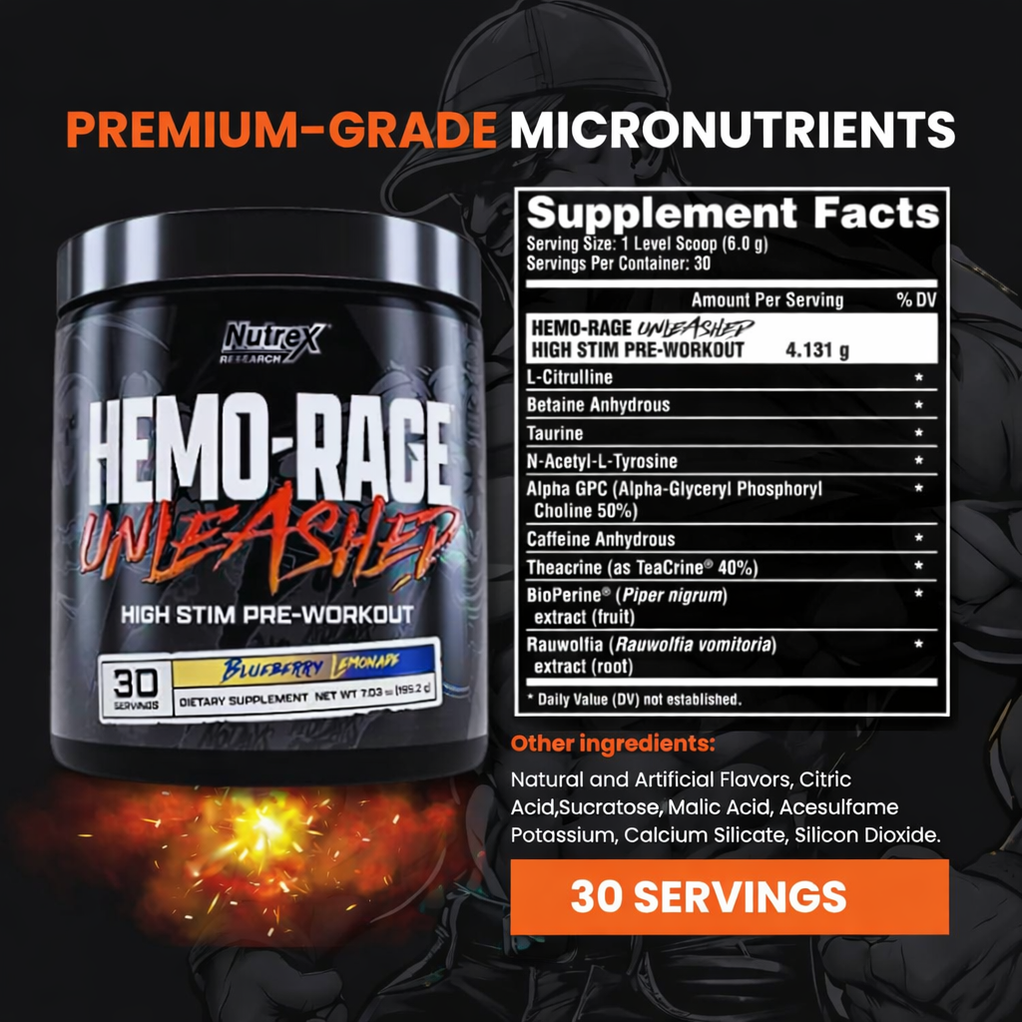 Nutrex Hemo-Rage Unleashed 30 Servings