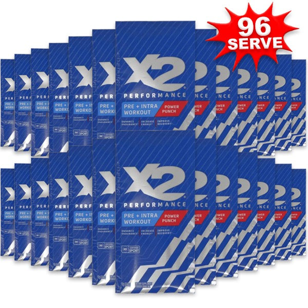 X2 Performance Pre + Intra Workout Powder Singles 96pk