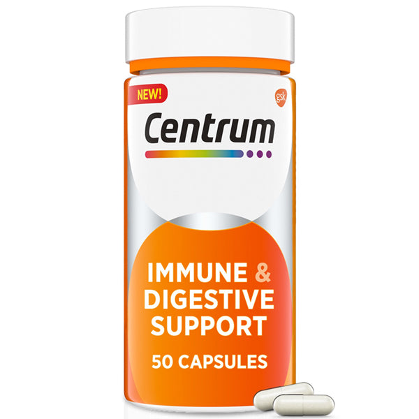 Centrum Immune and Digestive Support Probiotic + Prebiotic 50 Capsules