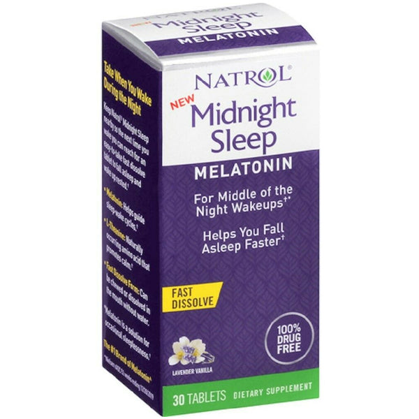 Natrol Midnight Sleep Melatonin Lavender Fast Dissolve