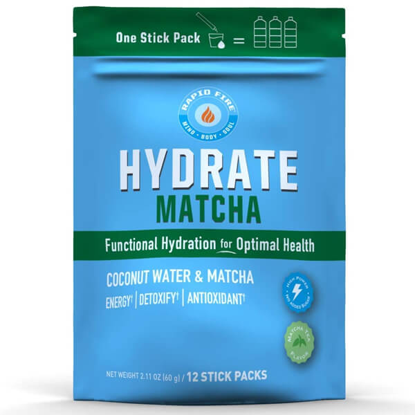 Rapid Fire Hydrate Coconut Water & Electrolytes Stick Pack 12pk